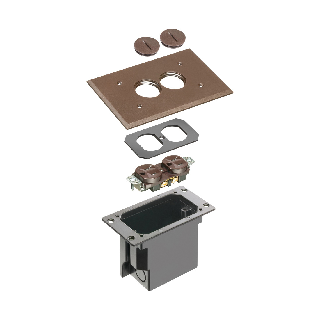 FLBR101BR ARL BROWN RETRO FLOOR BOX | Kendall Electric Inc