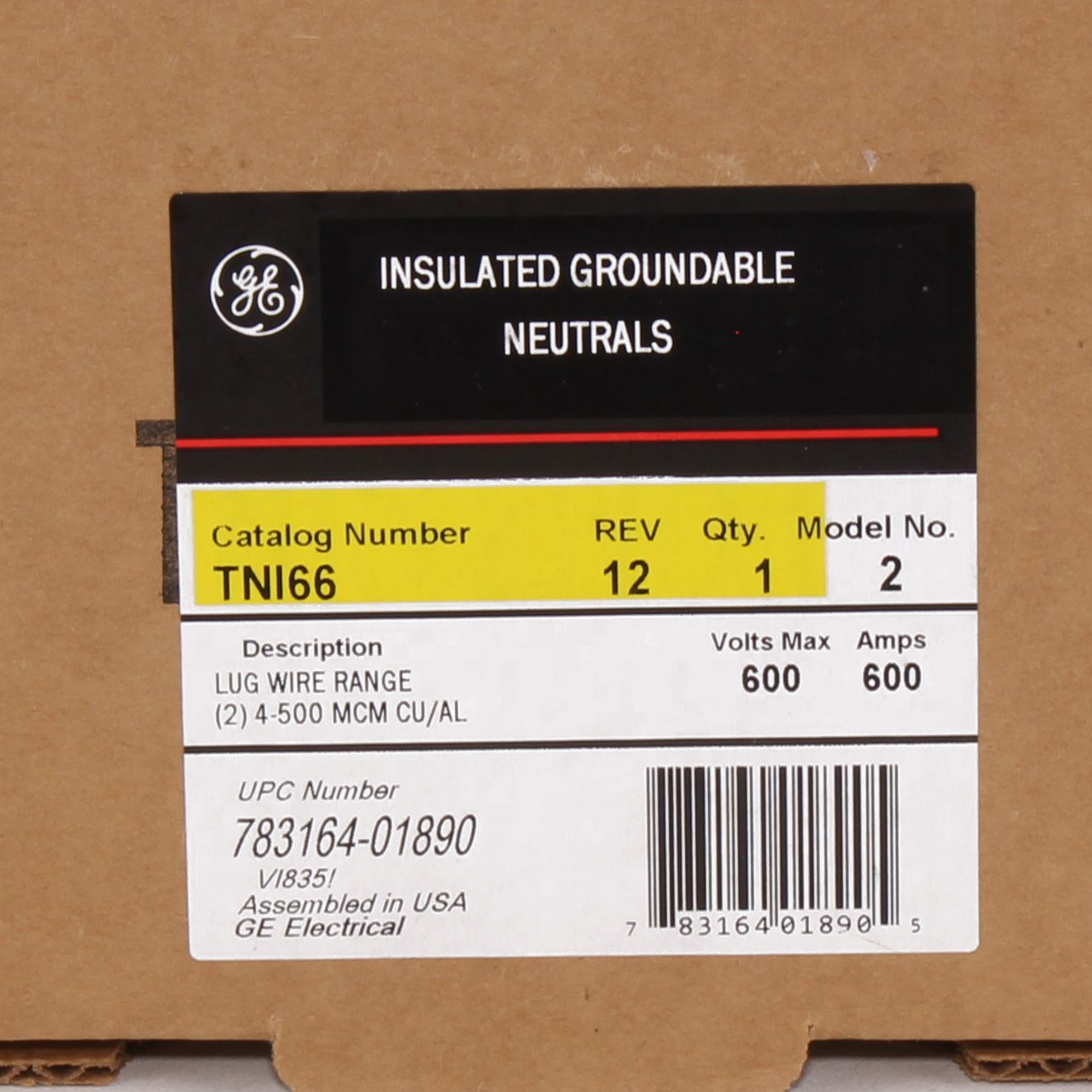 TNI66 GE 600AMP NEUTRAL KIT | Great Lakes Automation Supply