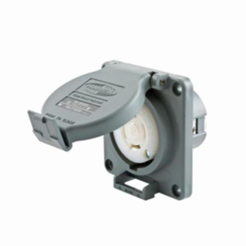 HBL2740SW HUB LKG WT S/SHRD RCPT | Kendall Electric Inc