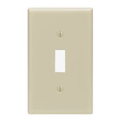 86001 LEV 1G PLATE W/TOGGLE IVORY | Kendall Electric Inc