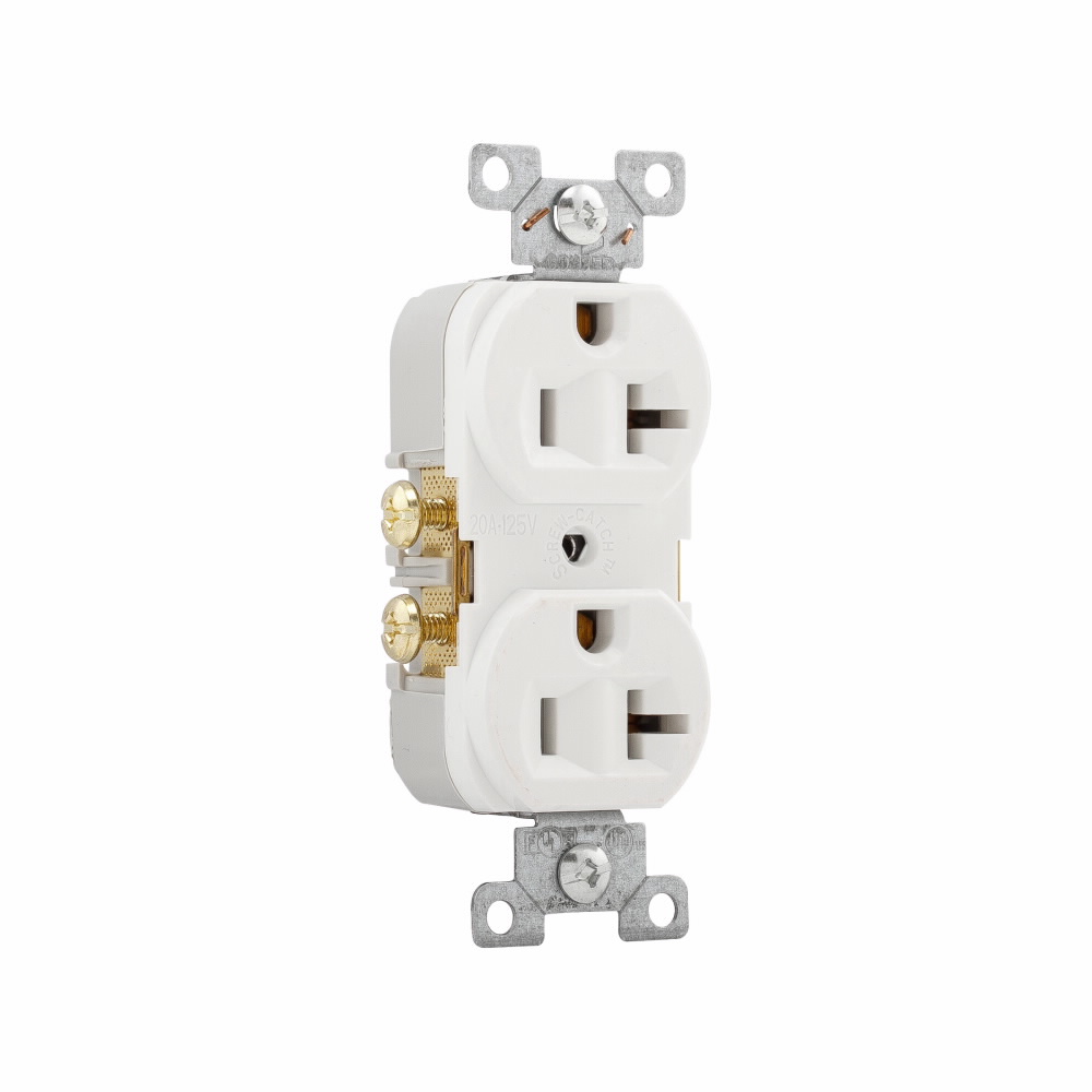 CR20W CWD WHITE DUPLEX RCPT SIDE | Kendall Electric Inc
