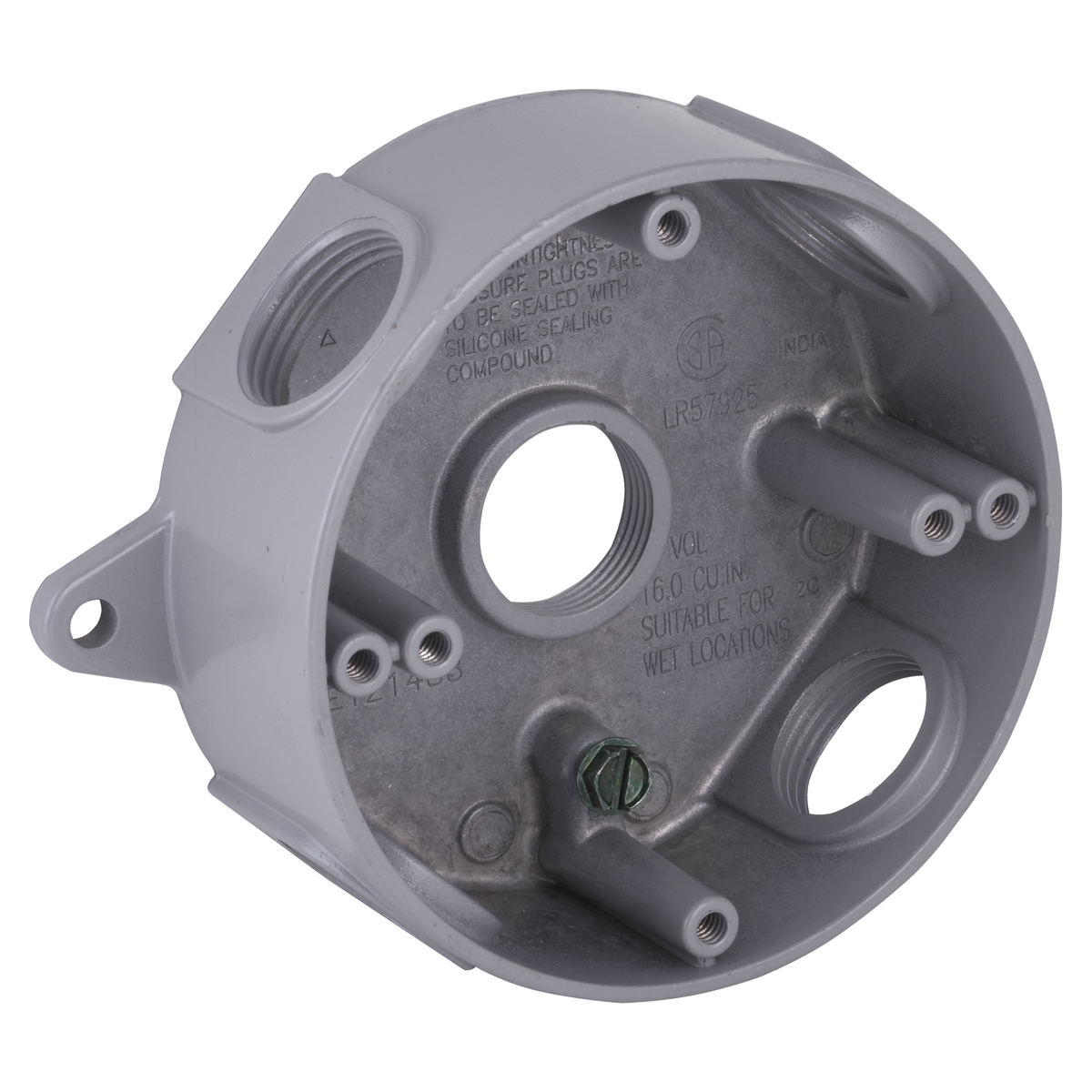 5372-0 RACO WP 4 RND (5)3/4 OTLETS | Kendall Electric Inc