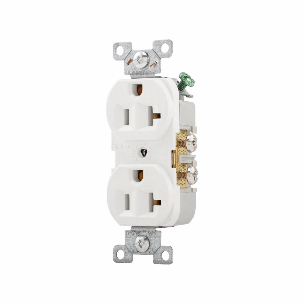 CR20W CWD WHITE DUPLEX RCPT SIDE | Kendall Electric Inc