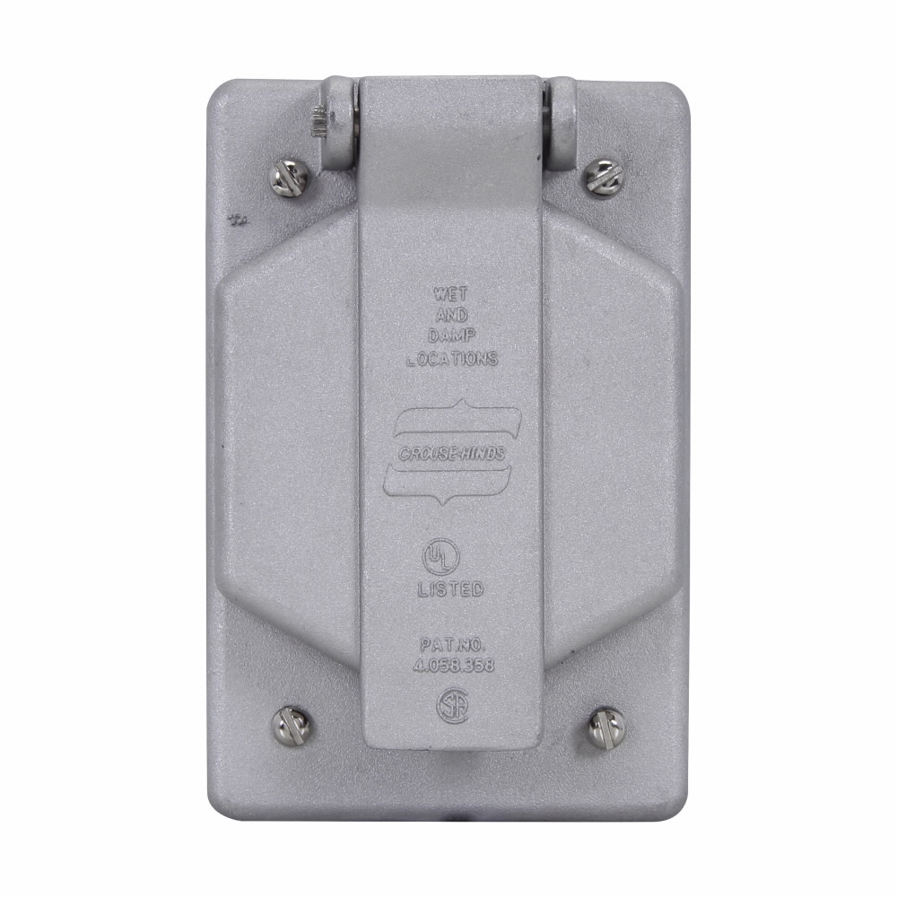 WLRS2 CRS-H ALUMINUM SGL RCPT COVER | Kendall Electric Inc