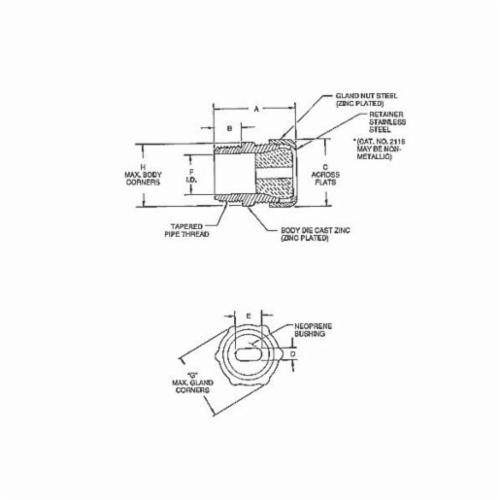 2116-TB T&B 1/2 L/T UF CBL CONN.. | Kendall Electric Inc