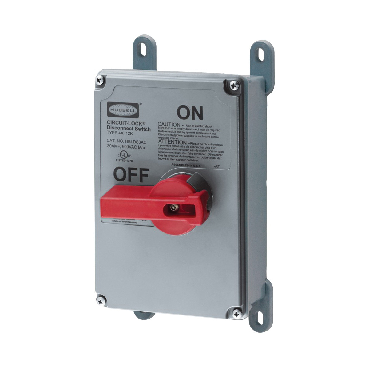 HBLDS33ACNK HUBBELL 30A DISCONNECT | Kendall Electric Inc