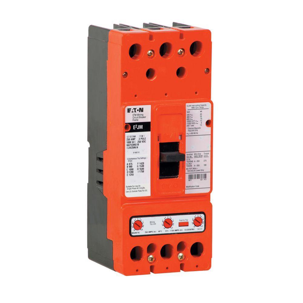 E2JM3090W CH 3 POLE 90 AMP THERMO MAG MINING CIRCUIT BREAKER | Kendall ...