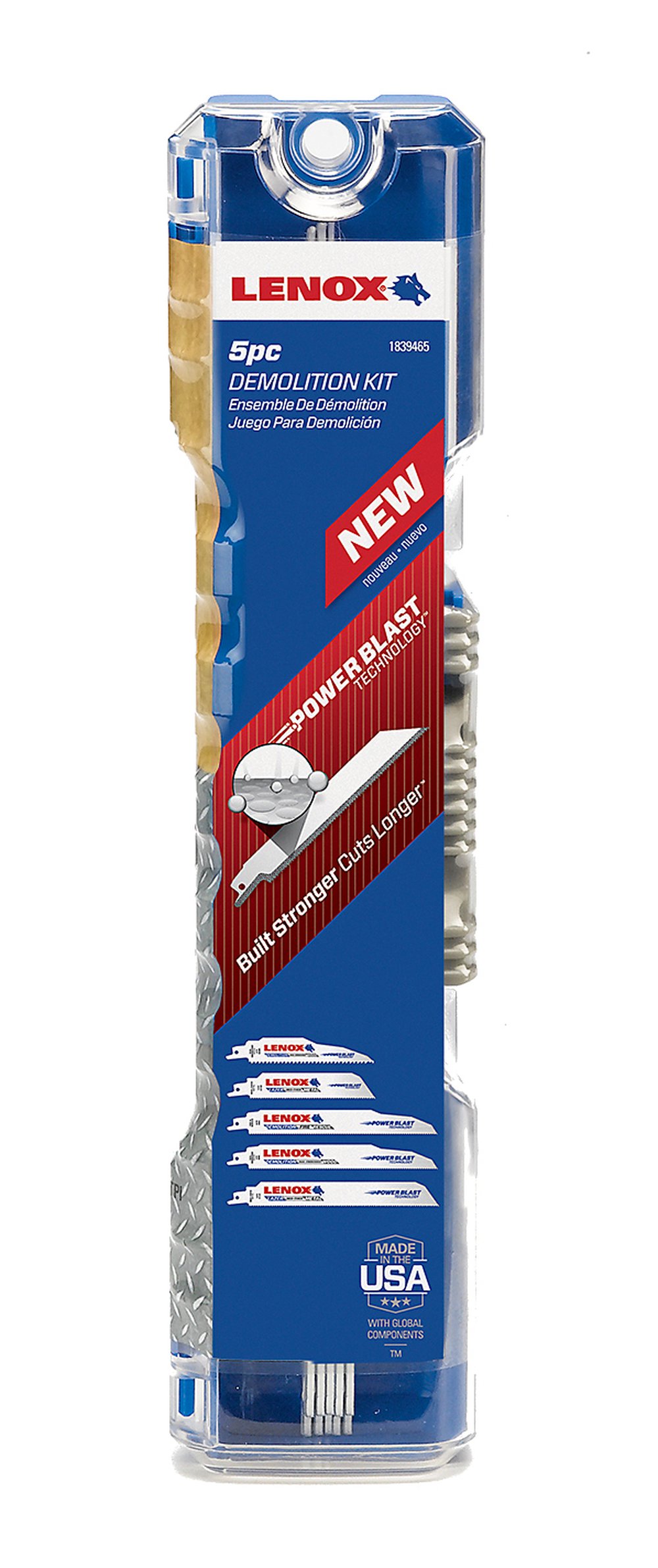 1839465 LENOX KITS 5 PC DEMO RECIP KIT W/CASE SUBC | Kendall Electric Inc