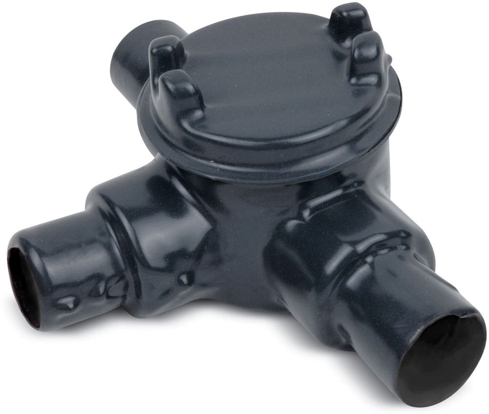 GUAT36 OCA 1 PVC COATED DK GRAY CONDUIT JUNCTION BODY W/COVER ...