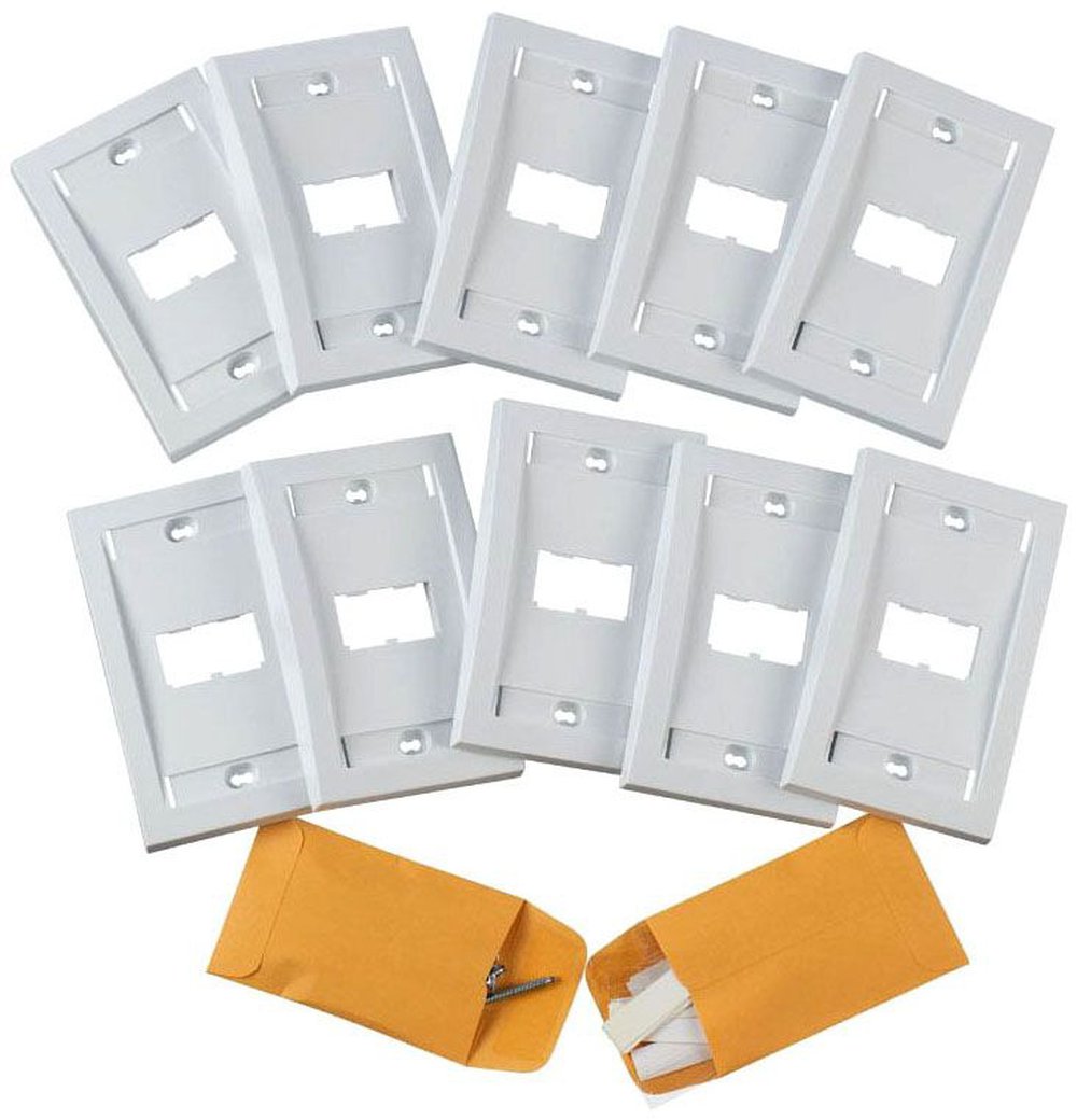 CFPE2WH-X PAN FACEPLATE SINGLE GANG LABEL POCKET 2 PORTS WHITE ...