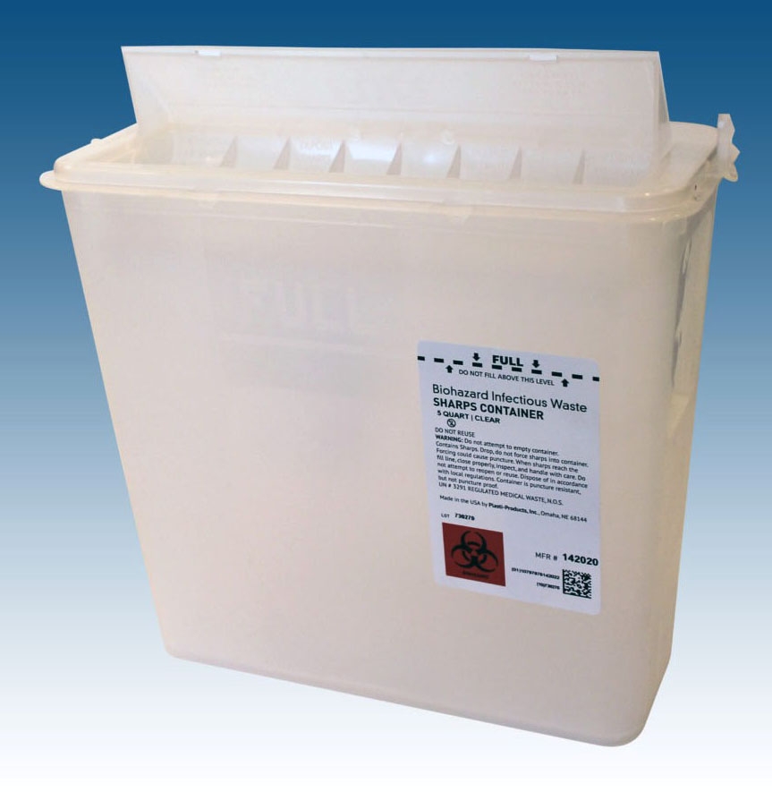 Clear Sharps Container