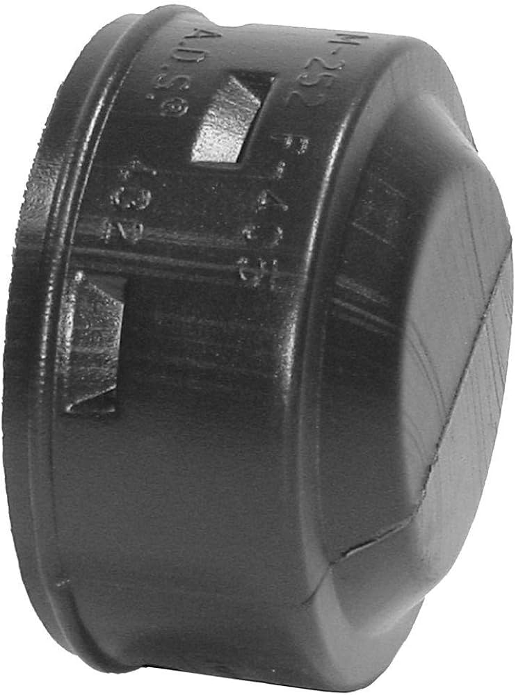 Snap Single Wall Corrugated Straight HDPE End Cap, 10 in Pipe Size ...