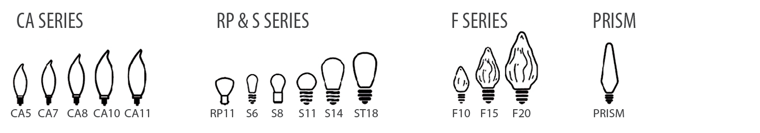 Light Bulb Shapes & Sizes | The Lighting Design Center