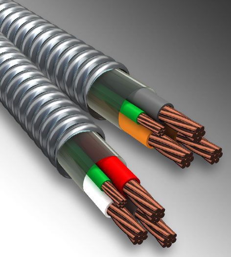 Wire, Cable, Portable Cord Building Wire & Cable Armored Cable - BX ...