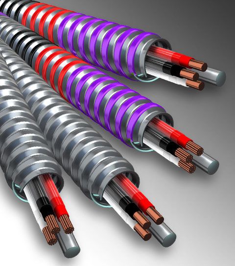 Wire, Cable, Portable Cord Building Wire & Cable Armored Cable - BX ...