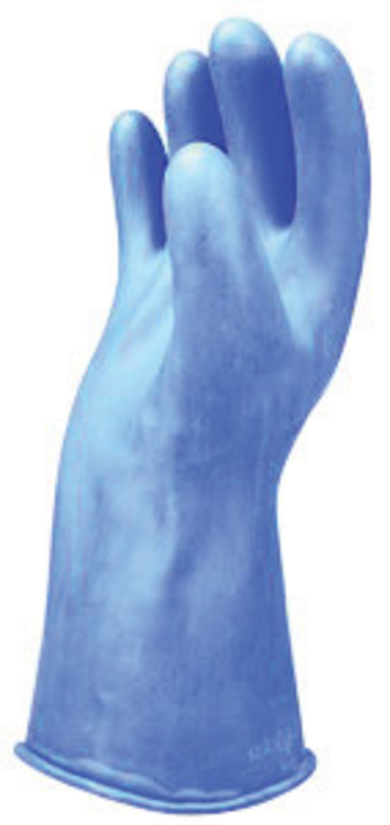 Salisbury Size 9-1/2 Class 0 Blue Rubber Linesmens Gloves E014BL/9H ...