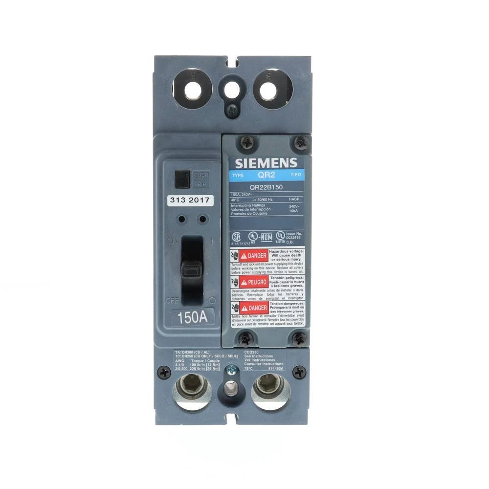 Siemens Bolt-On Molded Case Circuit Breaker 240 VAC 150 Amp 10 kA ...